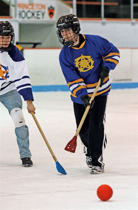 Download Broomball Campus White And Blue Players Wallpaper