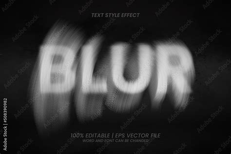 Blur Editable Text Effect Horror Style Stock Vector Adobe Stock
