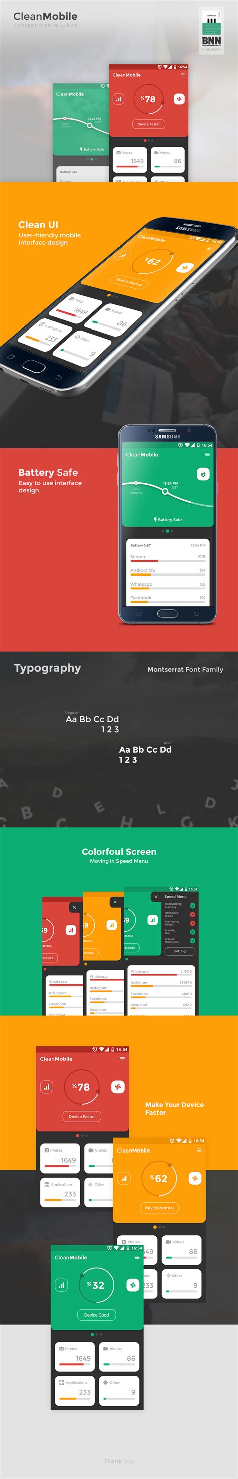 CleanMobile UI UX Design On Behance