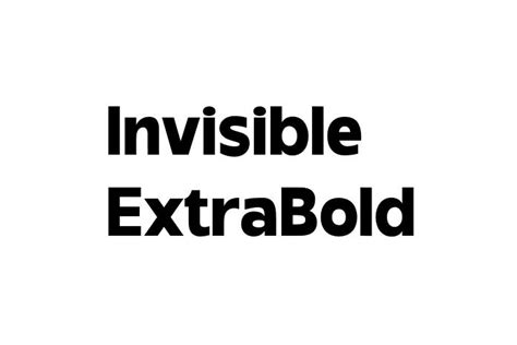 Invisible Extrabold Font Free Font Download