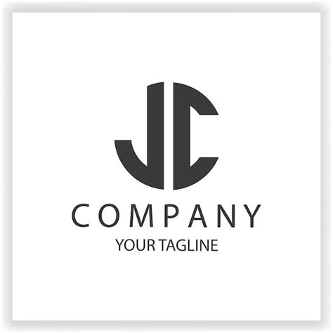 Premium Vector Jc Logo Monogram Simple And Modern Circle Black Colour