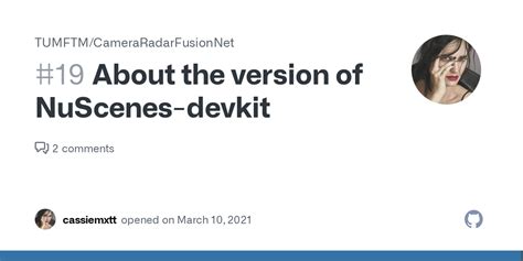 About The Version Of Nuscenes Devkit · Issue 19 · Tumftm