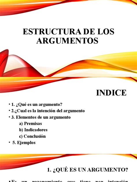 Presentacion Estructura De Los Argumentos Pdf Argumento Inferencia