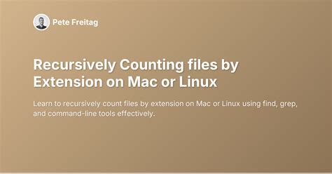 Recursively Counting Files By Extension On Mac Or Linux