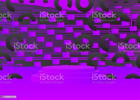 블랙 퍼플 모형 제품 디스플레이 추상 벡터 3d 룸 실린더 받침대 연단 프레젠테이션을 위한 무대 쇼케이스 미래 공상 과학