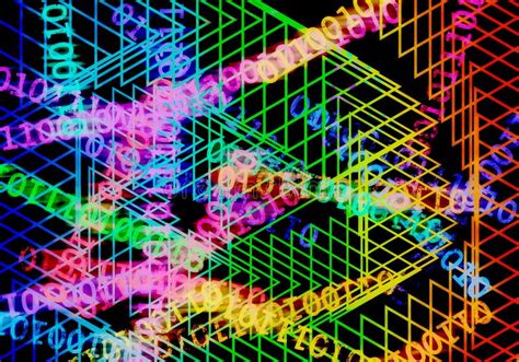 Abstract Cg Non Ai Binary Coding Illustration Background Wallpaper