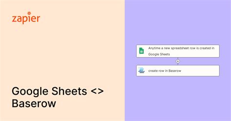 Once Set Up Zapier Will Create A Row In Baserow Every Time A New Spreadsheet Row Is Created In