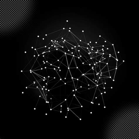 Big Data Network Dotted Light Effect Premium Ai Generated Psd