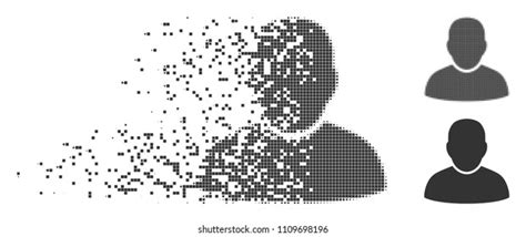 Fractured Dotted People Vector Icon Wind Stock Vector Royalty Free Shutterstock