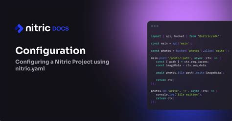 Projects Configuration Nitric Documentation