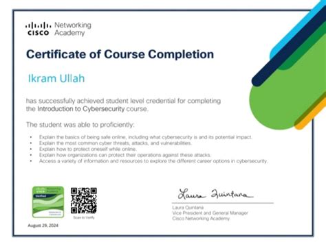 Certified Cybersecurity Cisco Ikram Ullah