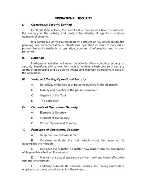 Operational Security Pdf Secrecy Intelligence