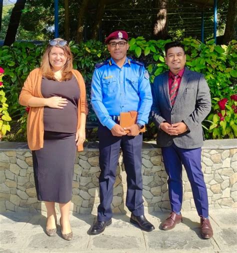 Today We Welcomed Inspector Pramod Karki Into School To Talk With Vice Principal Ms Gradden And