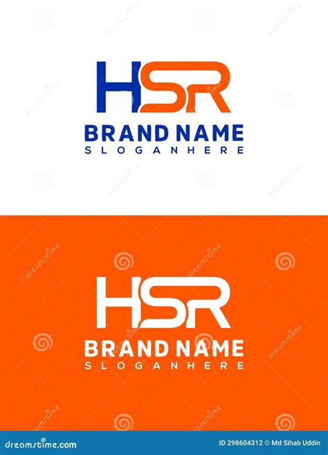 Hsr Logo Design Template Initial Hsr Linked Logo Stock Vector
