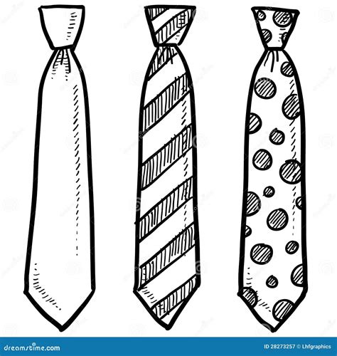 Neck Tie With Stars Coloring Page Clothing