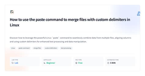 How To Use The Paste Command To Merge Files With Custom Delimiters In