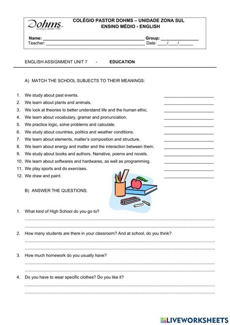 Class V October Assignment Worksheet Live Worksheets Worksheets Library