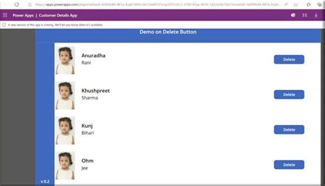 powerapps versions history and restore versions