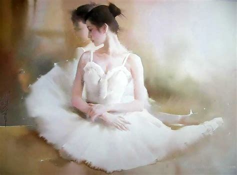 Нежные акварельные картины Лю Йи