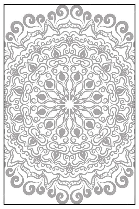 만다라 꽃 색칠 페이지 성인 Kdp 성인 만다라 색칠 페이지 Kdp 인테리어 만다라 색칠 프리미엄 벡터