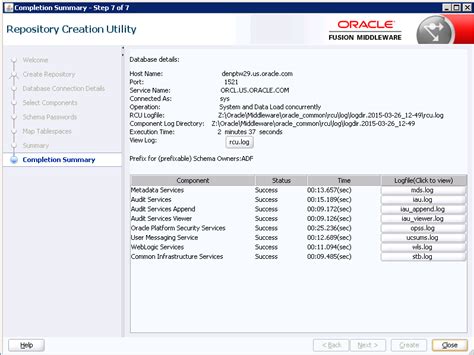 Creating The Database Schemas Using Repository Creation Utility Rcu