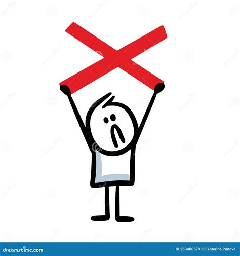 A Sad Man Holds Stopping Cross High Above His Head In Protest Stock