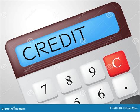 Credit Calculator Shows Debit Card And Calculate Stock Illustration Illustration Of Calculate