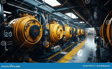 Shell And Tube Heat Exchanger Structure Isometric Blueprints Vector Illustration CartoonDealer