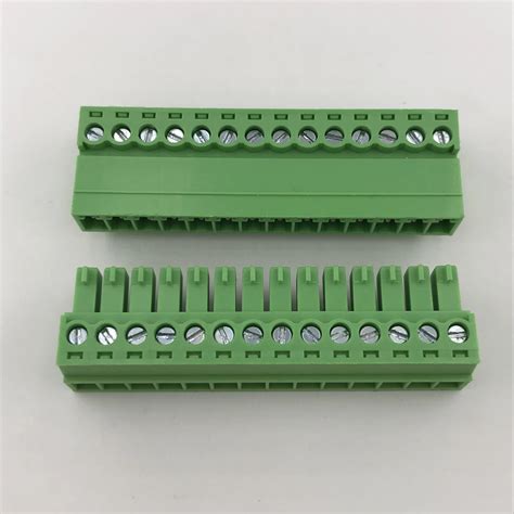 3 81mm Pitch Pluggable Terminal Block 14 Contacts Of Wire Mounting Male To Female 300v 8a