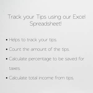 Tip Tracker Excel Spreadsheet Tips Tracker Tip Shift Tracker Server Tip Tracker Tip Log
