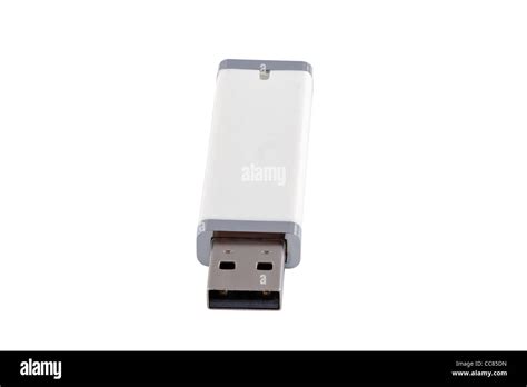 Close Up Of A USB Flash Memory Isolated On White Isolated With Clipping Paths Dff Image Stock