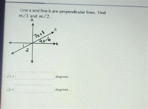 Line A And Line B Are Perpendicular Lines Find M Chegg