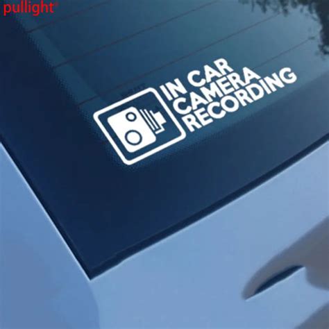 In Car Camera Recording Car Sticker Decal Window Funny Bumper Cctv Hd Cam Dash In Car Stickers