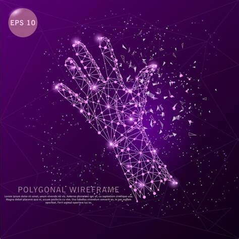 premium vector hand digitally drawn futuristic wire frame