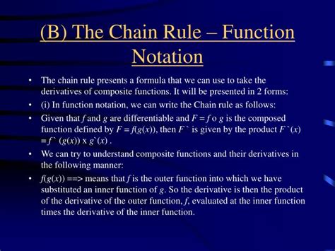 ppt b2 4 rules of differentiation chain rule powerpoint