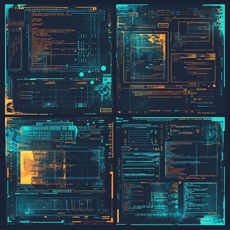 Premium Photo Colorful Hacking Hacking Simulation Terminal Displays With Cracked In
