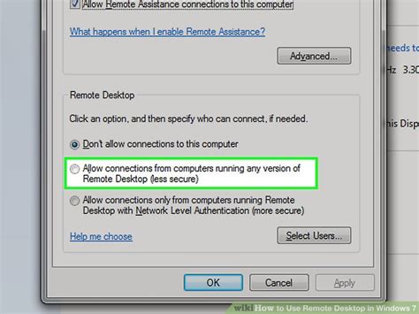 How To Use Remote Desktop In Windows 7 With Pictures Wikihow