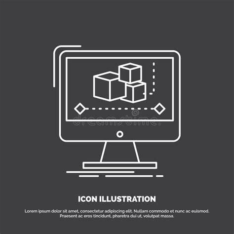 Animation Computer Editor Monitor Software Icon Line Vector Symbol For Ui And Ux Website