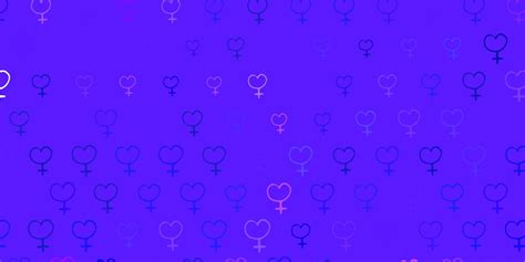 Light Purple Vector Pattern With Feminism Elements 12248636 Vector Art