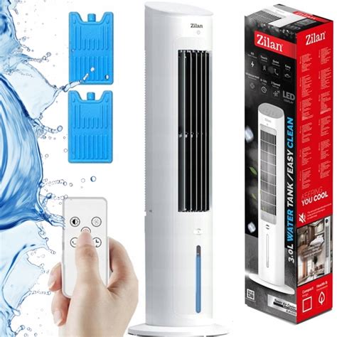 Wentylator Kolumnowy Zilan Tower Fan Cooler Biały 8682744812075