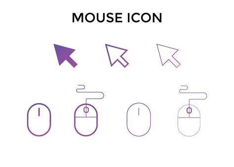 Set Of Mouse And Cursor Icons Mouse Click Pointer Cursor For Website Or Others Vector