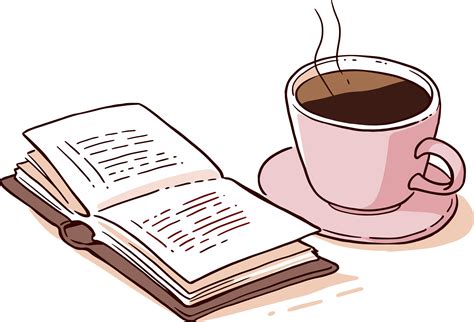 咖啡书籍元素