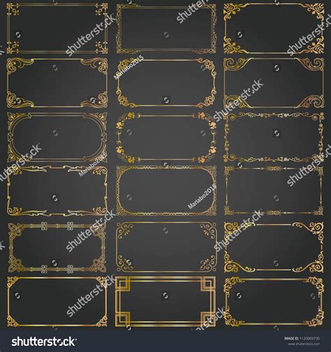 Decorative Frames Borders Standard Rectangle Proportions Stock Vector Royalty Free 1120069730