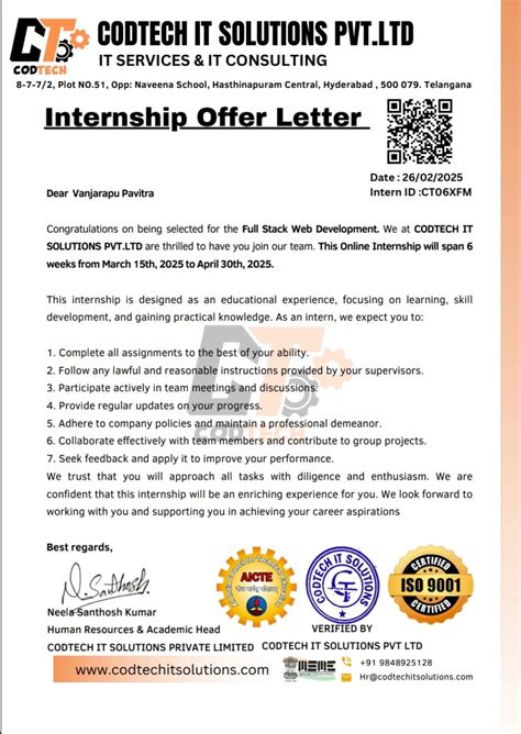 Internship Fullstackdevelopment Webdevelopment Codtech Vanjarapu