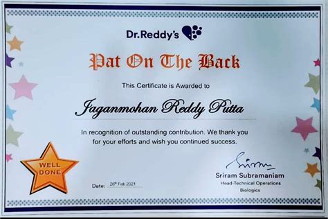 Jaganmohan Reddy Putta On Linkedin Appreciated Drreddys Thankyou 34 Comments