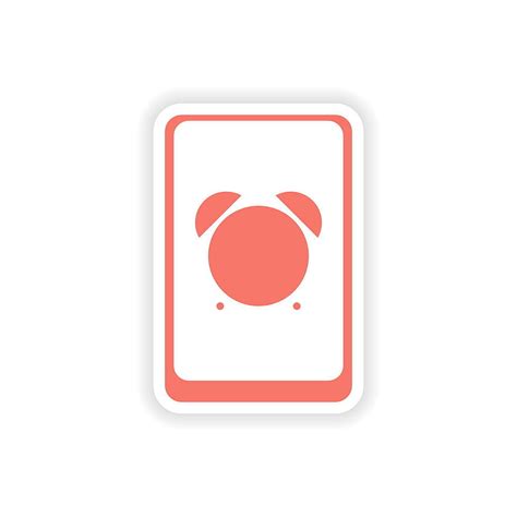 흰색 배경 휴대 전화 벡터에 종이 스티커 Eps Ai Uidownload