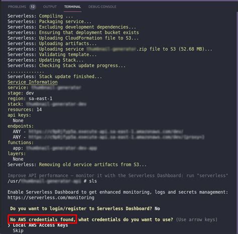 Serverless Framework Deploying Without Credentials In Docker Container Stack Overflow