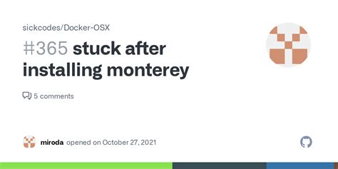 Stuck After Installing Monterey · Issue 365 · Sickcodesdocker Osx