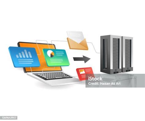 등등 일러스트 개념 컴퓨터 데이터를 서버로 전송하는 프로세스 0명에 대한 스톡 벡터 아트 및 기타 이미지 0명 3차원 형태 개념 Istock