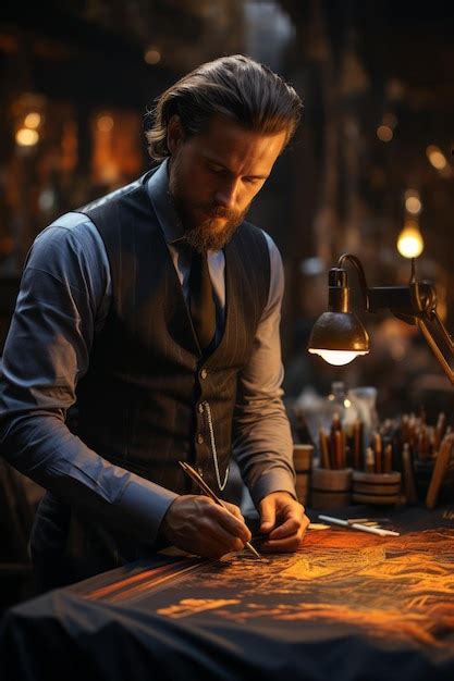 Premium Ai Image Flat 2d Illustration Classic Tailor